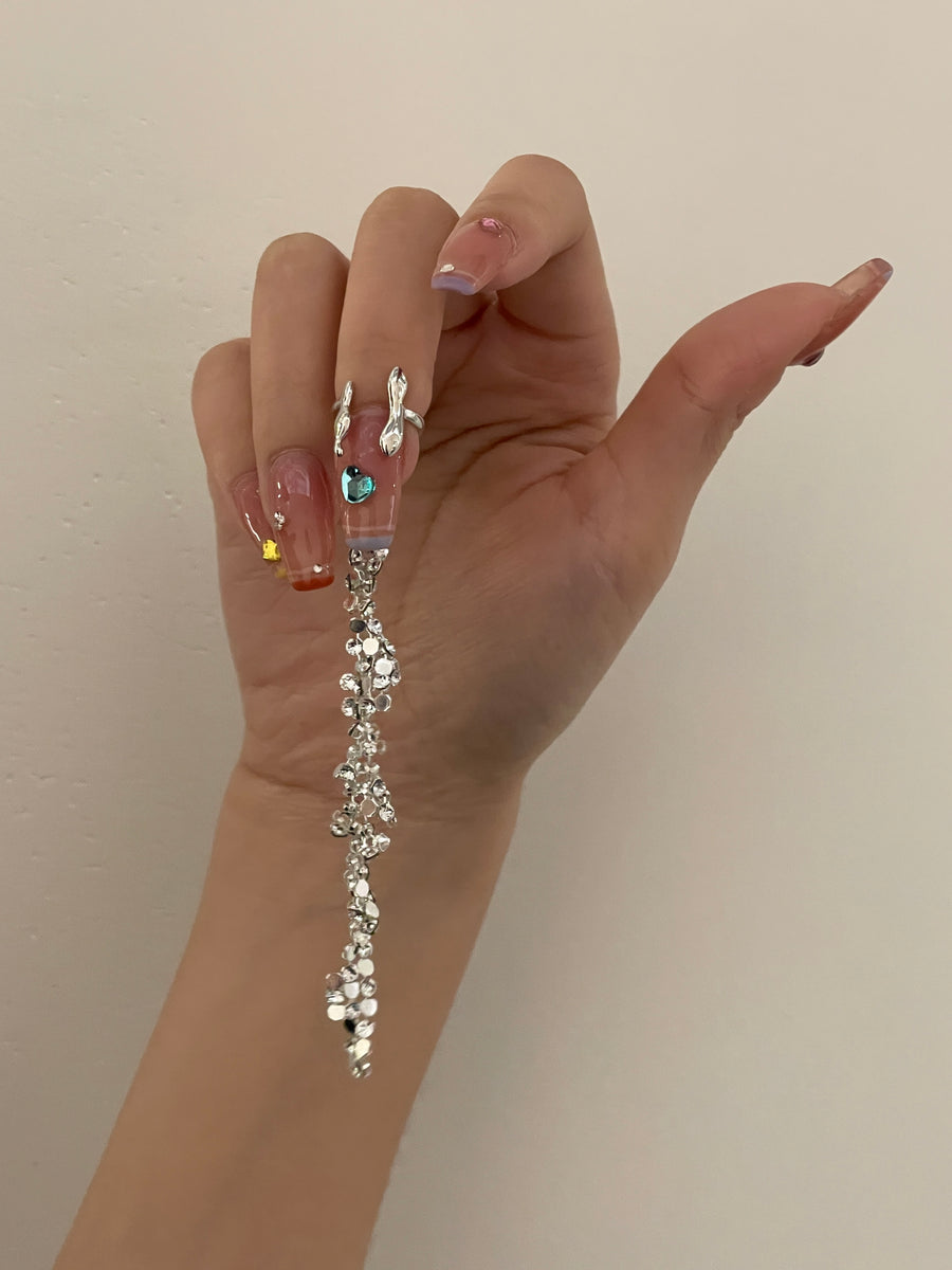 Gemstone Mesh Fingertip Ring – Atomicfield