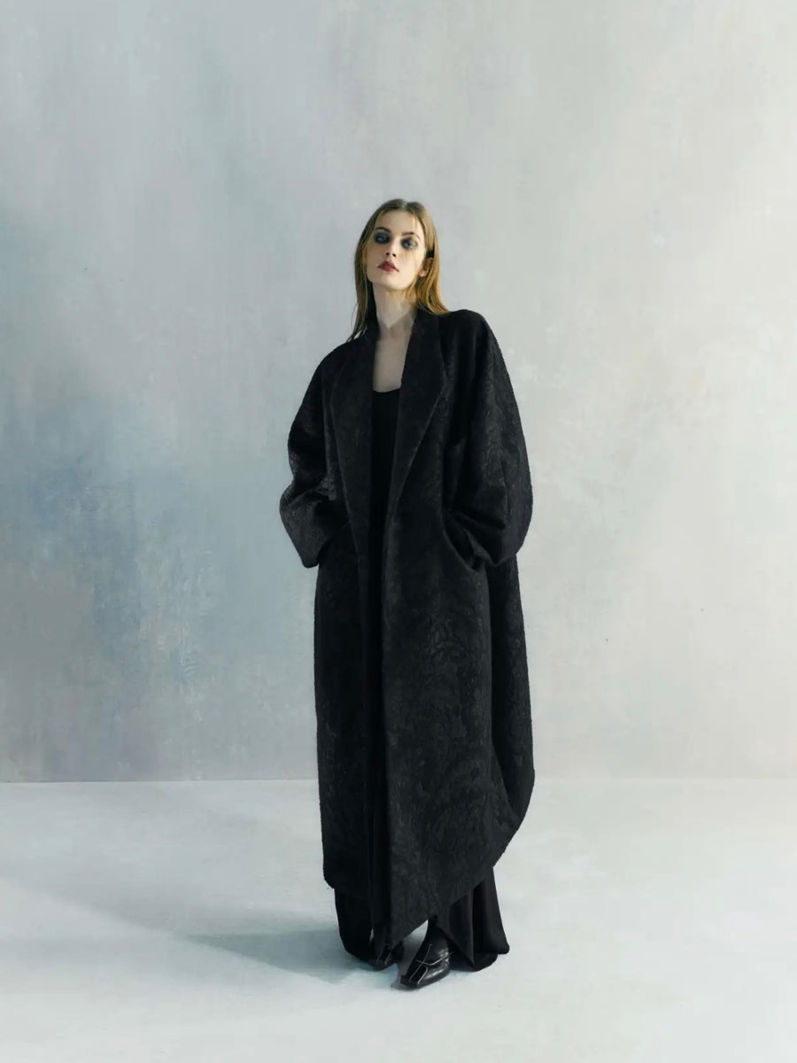 Wool Asymmetric Silhouette Coat – Atomicfield