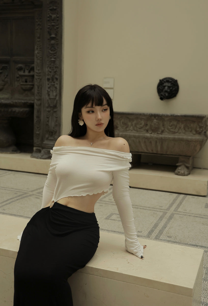 ASYMMETRICAL FLARED MAXI DRESS – Atomicfield