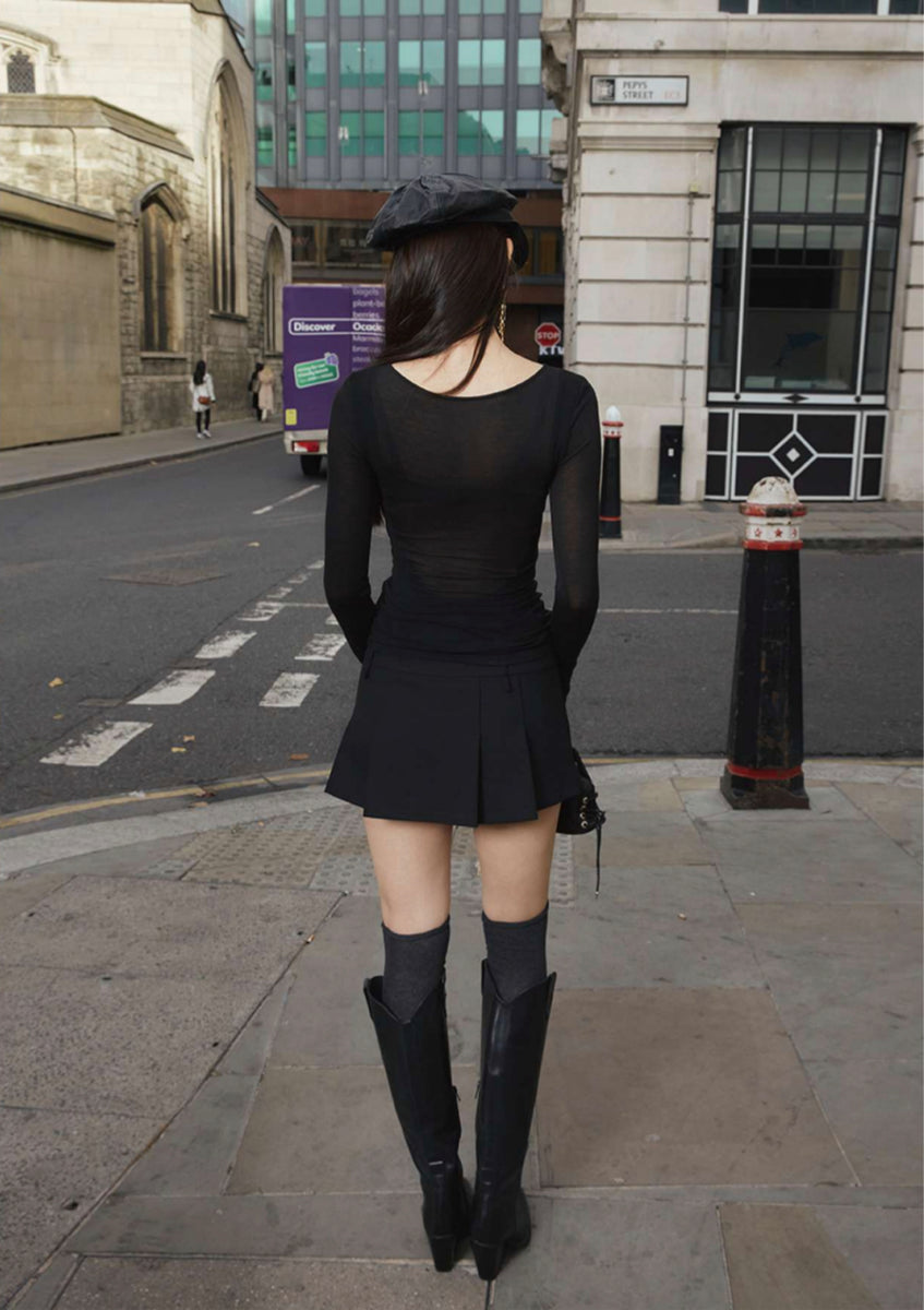 Paneling Sheer Backless Top – Atomicfield